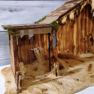Nativity Manger ,stable for Nativity,wood Nativity Stable, Manger ...