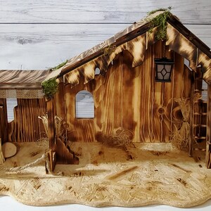 Nativity Manger ,stable for Nativity,wood Nativity Stable, Manger ...