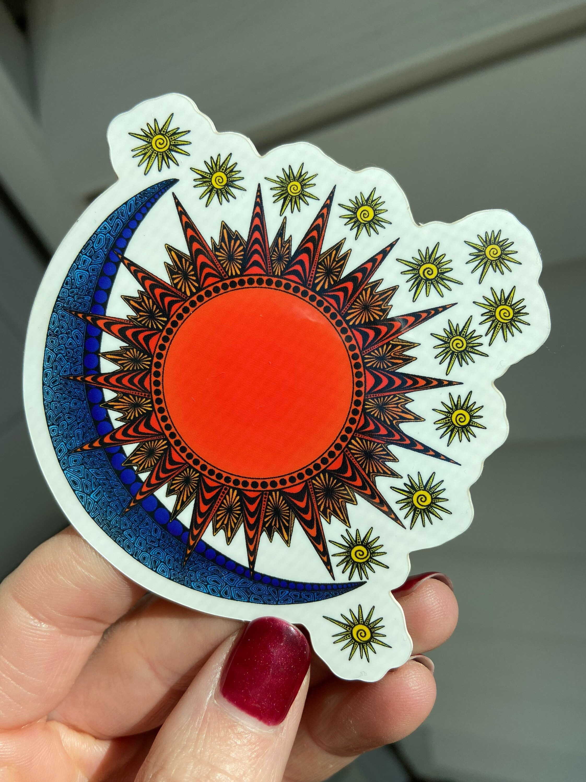 Stickers, Labels & Tags Sun and Moon Vinyl Weatherproof Sticker ...