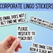 Corporate Lingo Stickers | Funny Office Humor Stickers | Coworker Gift ...