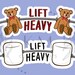 Lift Heavy Barbell Weight Lifting Sticker, Barbell, Powerlifting ...