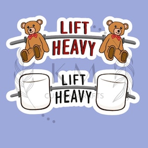 Lift Heavy Barbell Weight Lifting Sticker, Barbell, Powerlifting ...