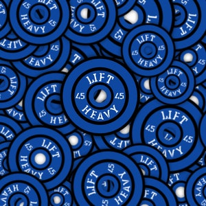45 Lb. Blue Plate Sticker | Water Bottle, Notebook, Phone and Laptop ...