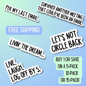Corporate Lingo Stickers | Funny Office Humor Stickers | Coworker Gift ...