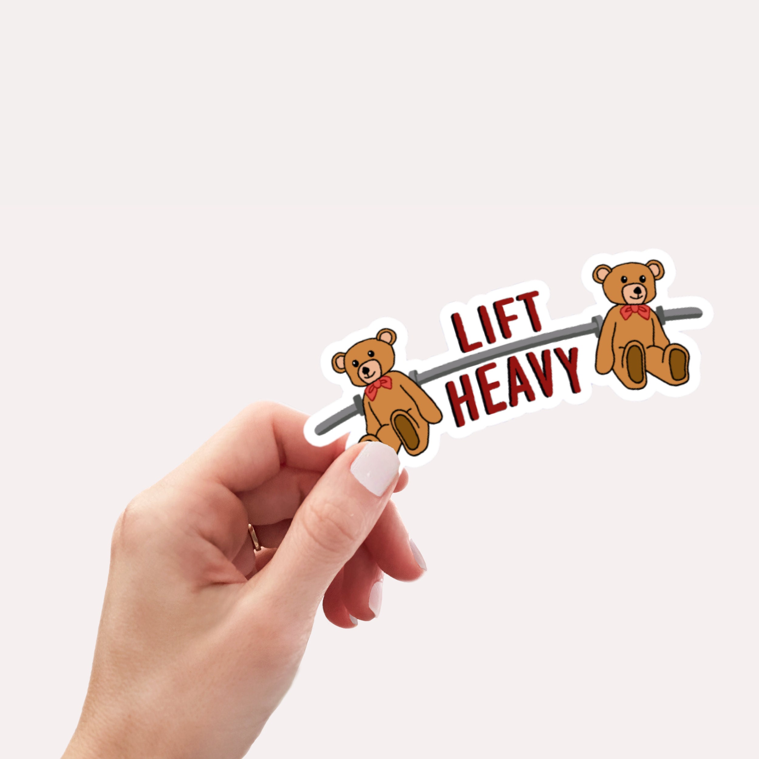 Lift Heavy Barbell Weight Lifting Sticker, Barbell, Powerlifting ...
