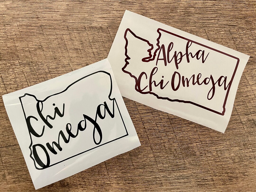 Custom Sorority/fraternity State Decal Vinyl Decal, Car, Laptop, Water ...