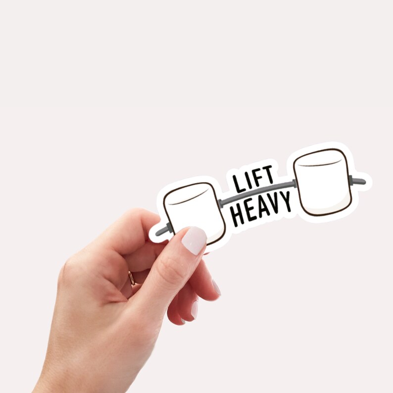 Lift Heavy Barbell Weight Lifting Sticker, Barbell, Powerlifting ...