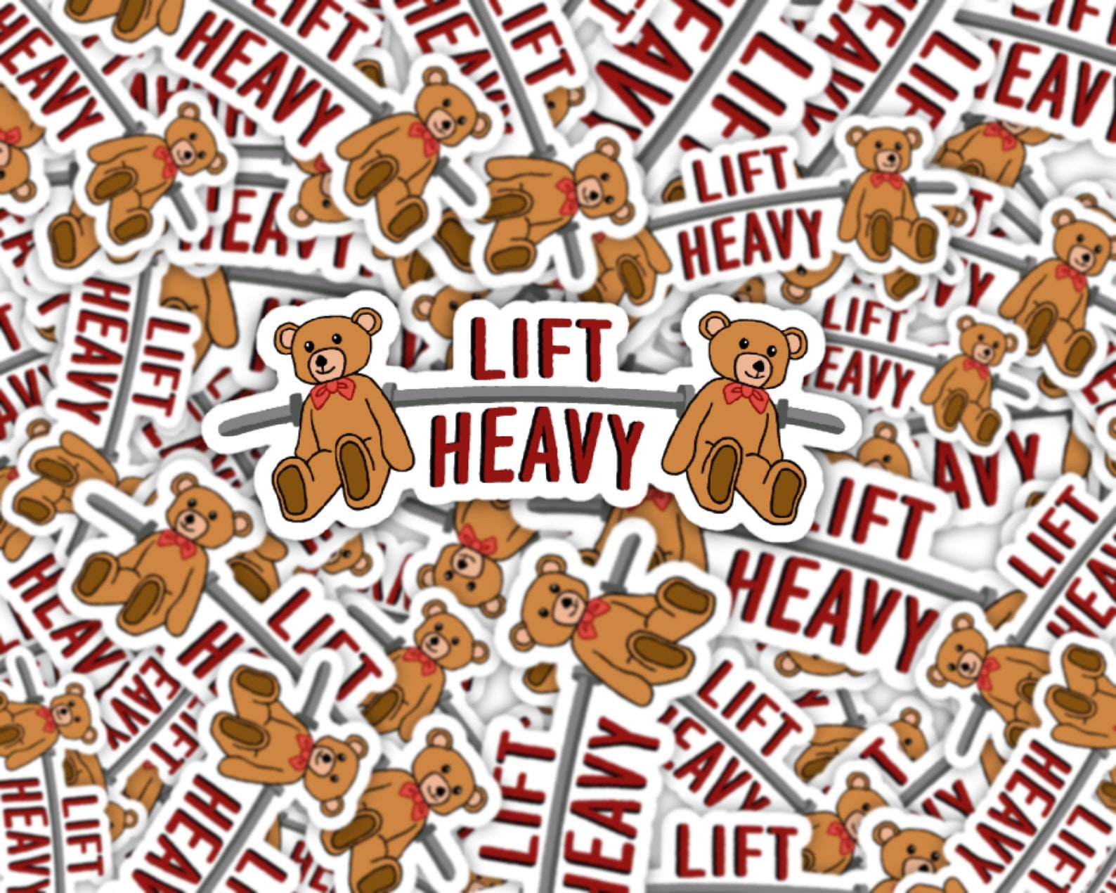 Lift Heavy Barbell Weight Lifting Sticker, Barbell, Powerlifting ...