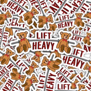 Lift Heavy Barbell Weight Lifting Sticker, Barbell, Powerlifting ...