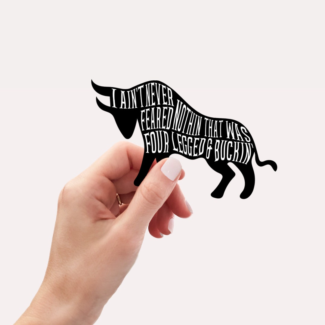 Buckin Bull Sticker | Water Bottle, Notebook, Phone and Laptop Stickers ...