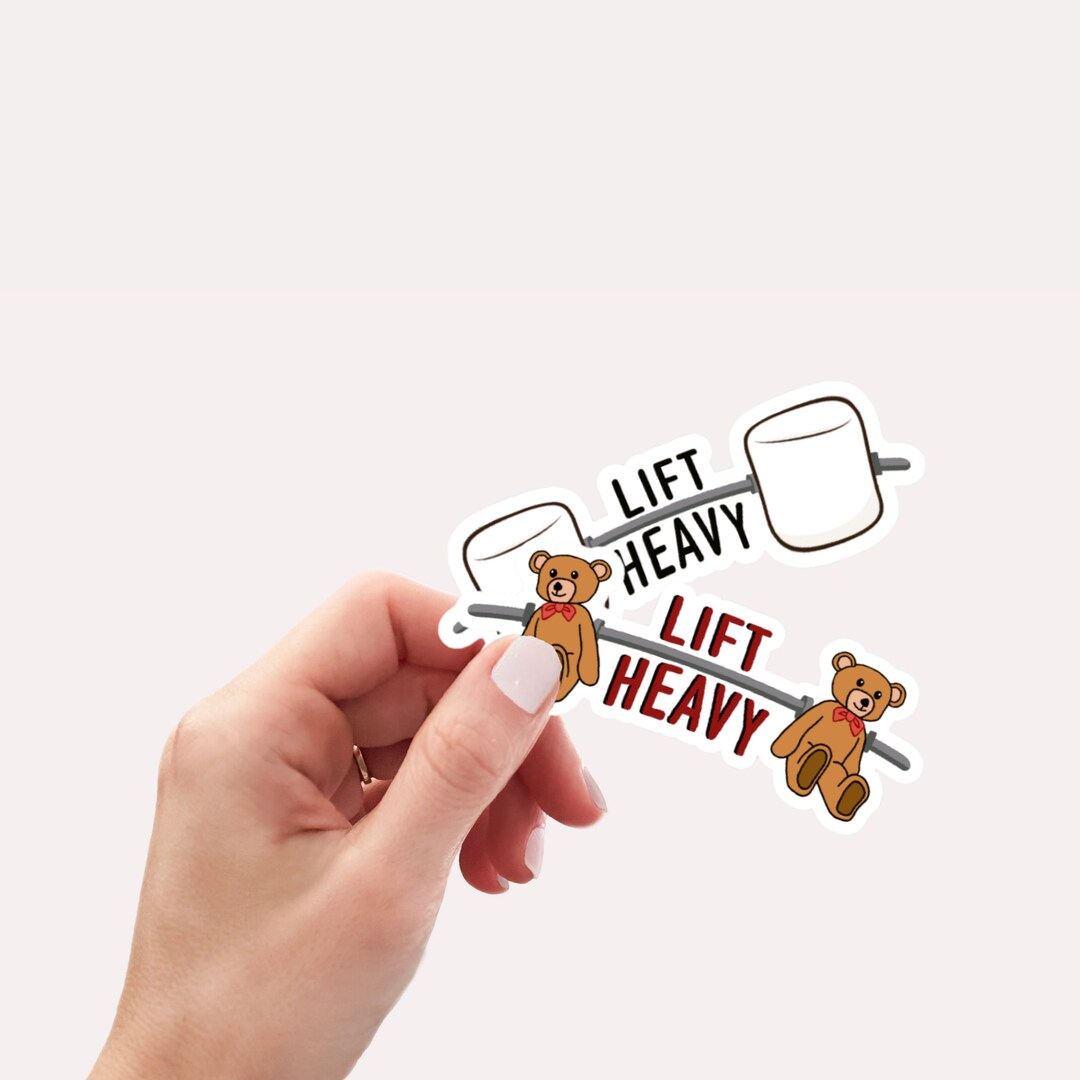 Lift Heavy Barbell Weight Lifting Sticker, Barbell, Powerlifting ...