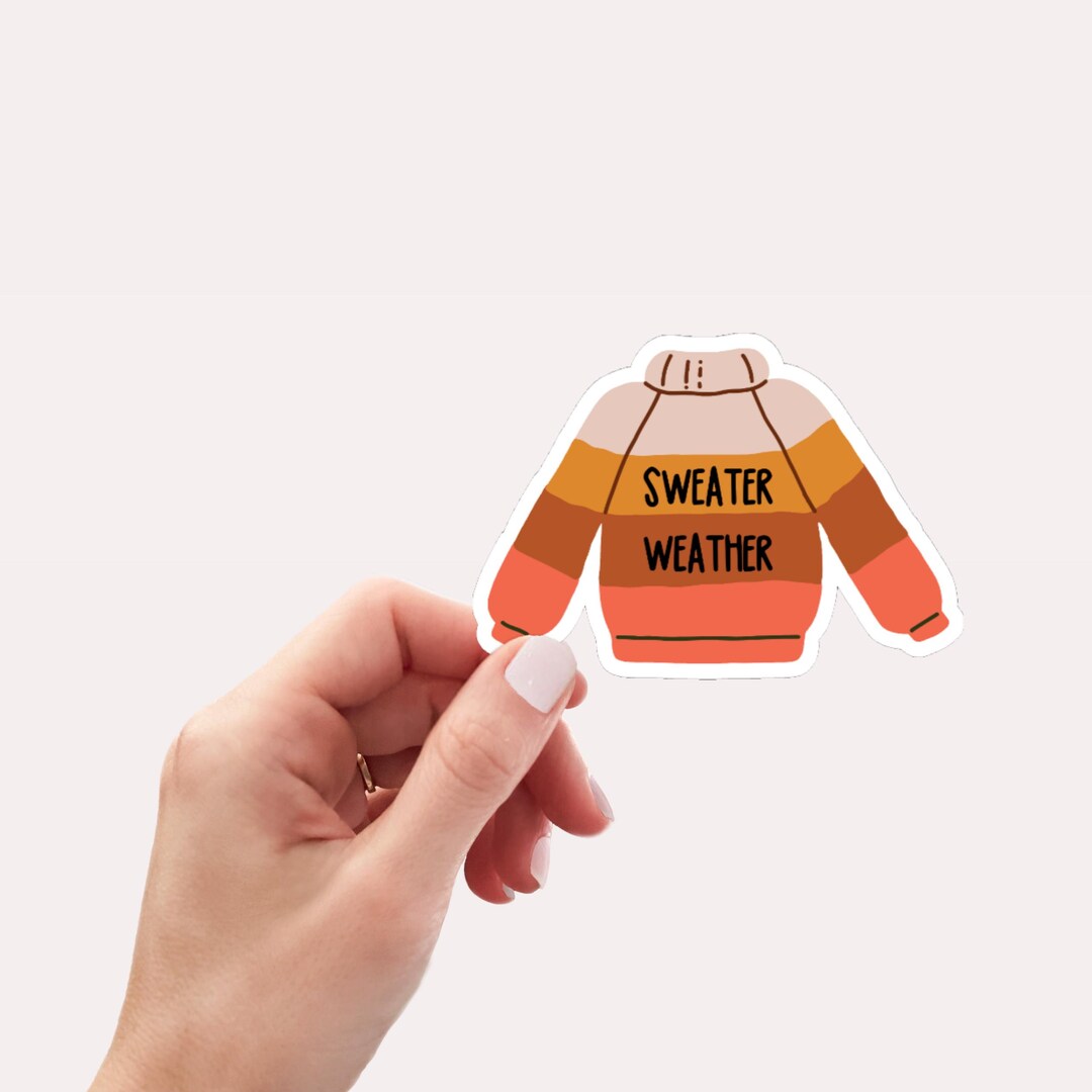 Sweater Weather Sticker, Fall Sticker, Fall Season Stickers, Pumpkin ...