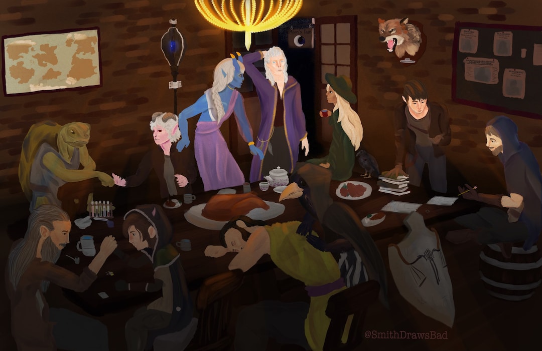 Custom Dungeons and Dragons Party Commission Artwork (6 Characters ...