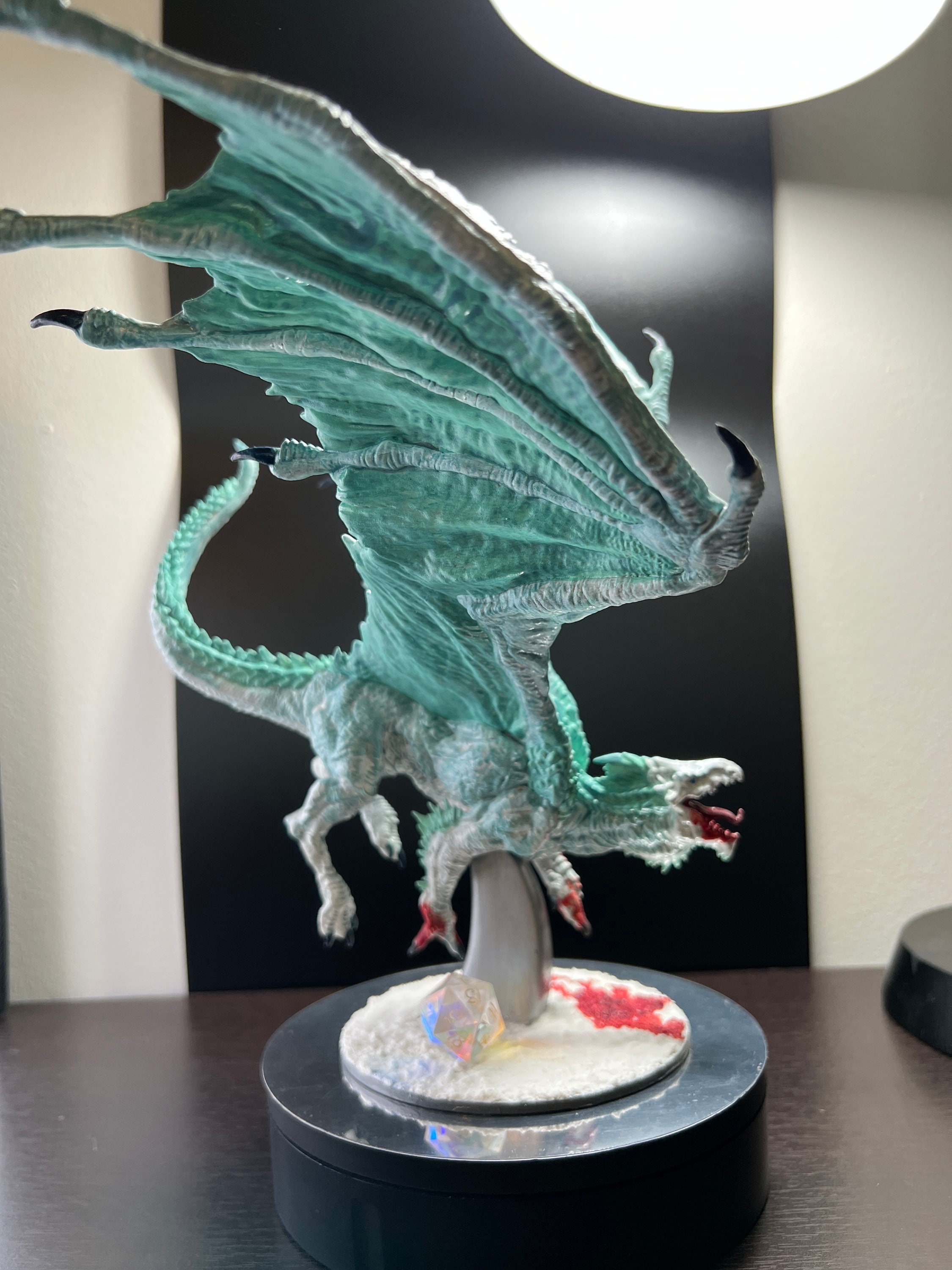 Gargantuan White Dragon Painted Miniature Dungeons Dragons D&D DND ...