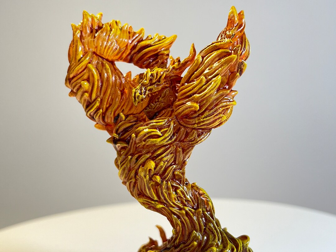 Animated Fire Breath Flame Elemental Painted Miniature Dungeons Dragons ...