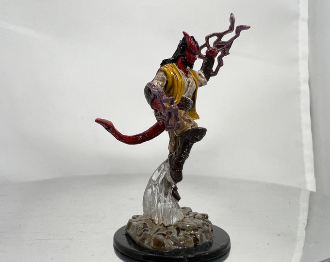 Male Tiefling Sorcerer Warlock Wizard Hand Painted Miniature Fire ...