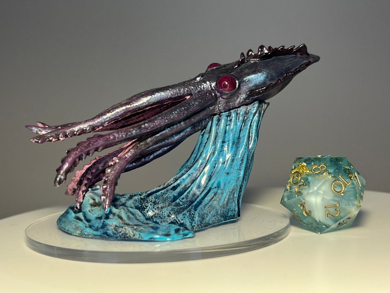 Juvenile Kraken Sea Monster Squid Painted Miniature Dungeons Dragons D ...
