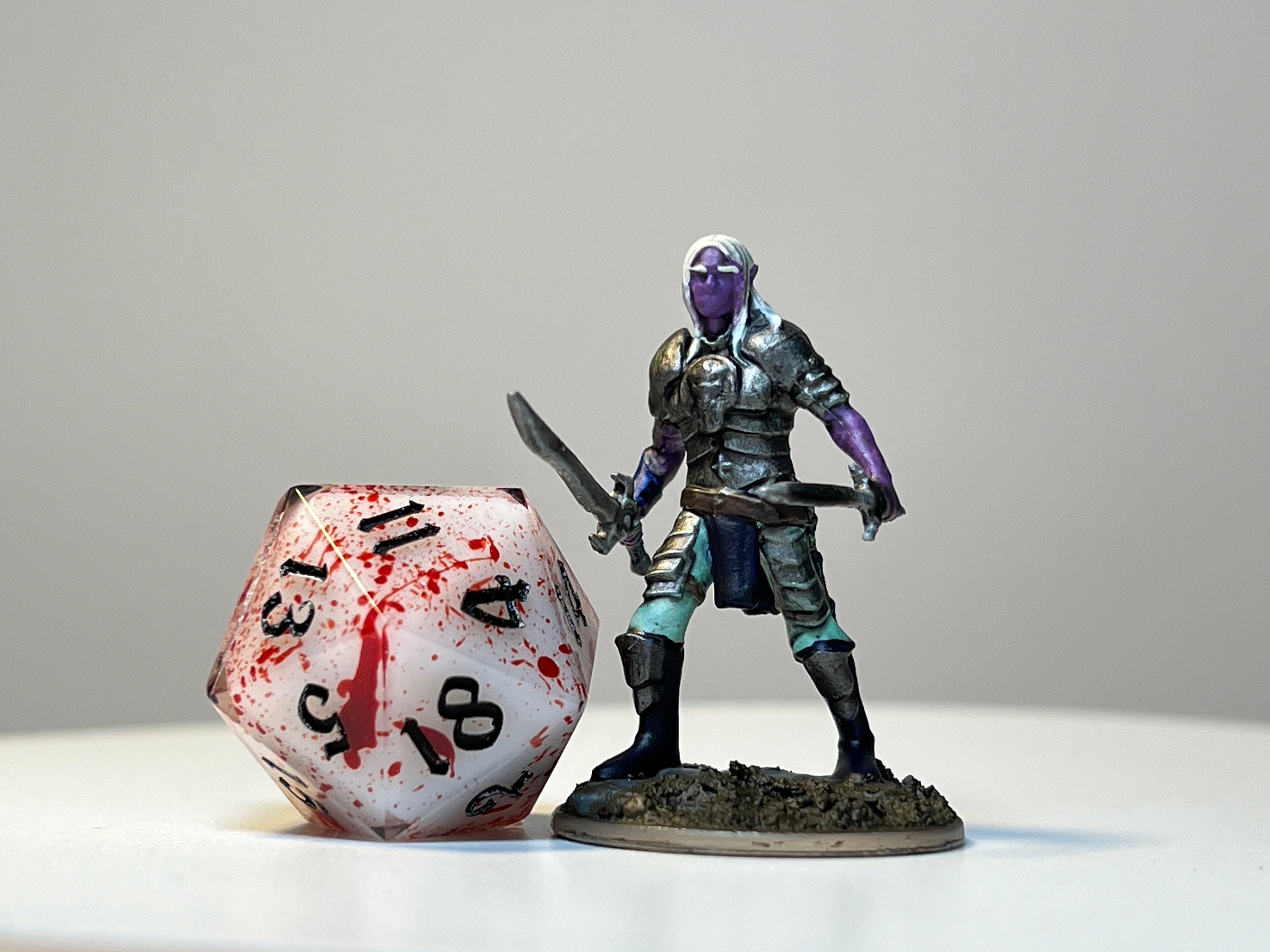 Male Drow Dark Elf Fighter Paladin Sword Swashbuckler Hand Painted ...