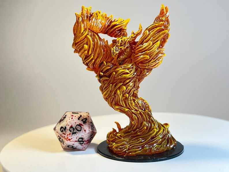 Animated Fire Breath Flame Elemental Painted Miniature Dungeons Dragons ...