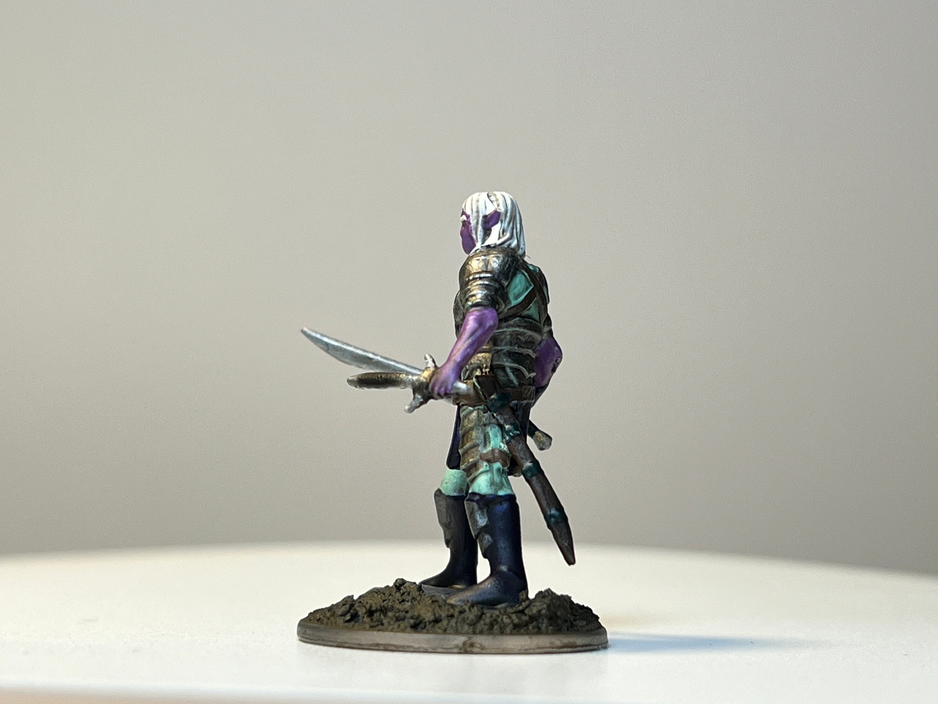 Male Drow Dark Elf Fighter Paladin Sword Swashbuckler Hand Painted ...