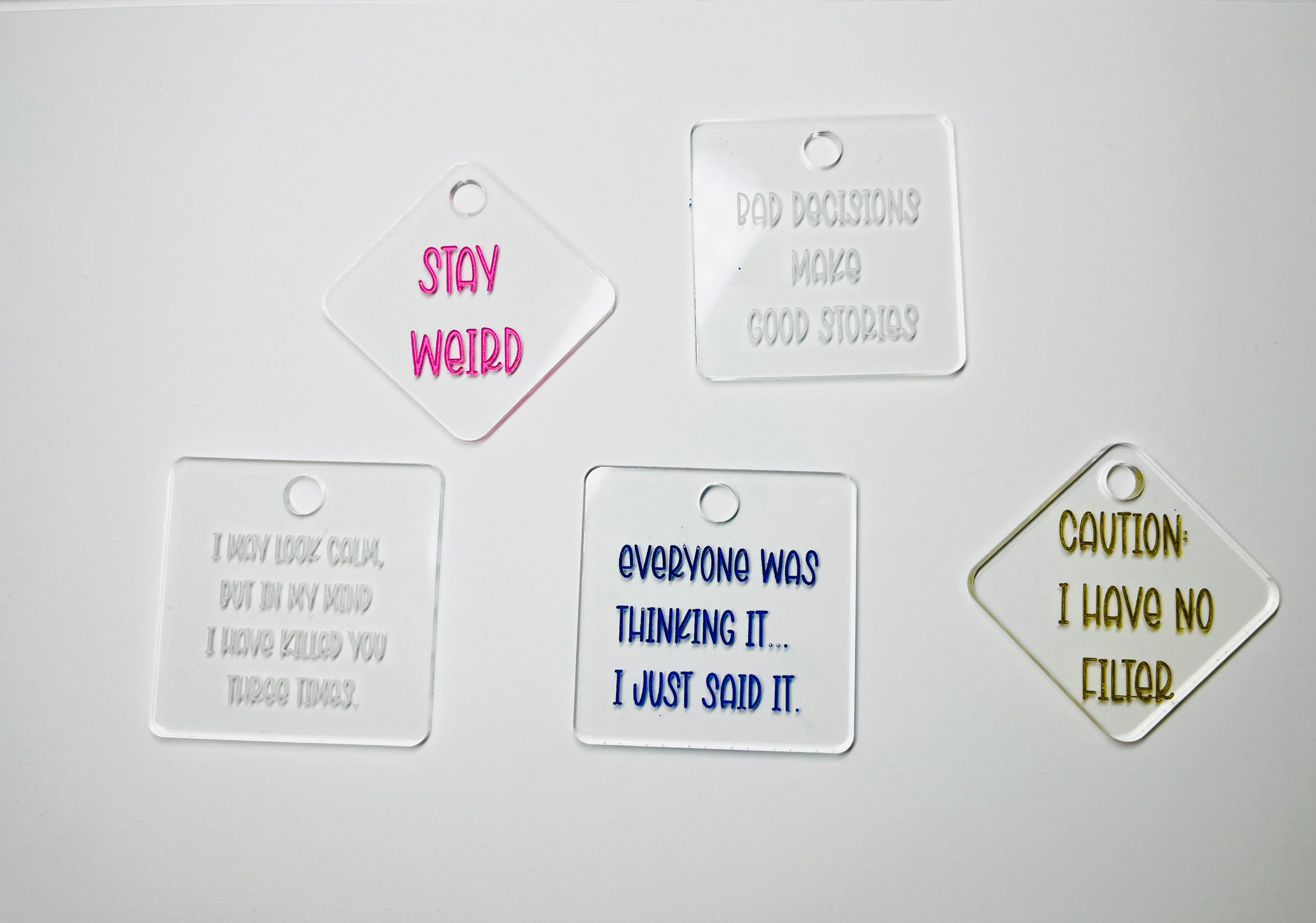 Funny Keychains, Humor, Humorous Keychains, Acrylic Key Chains, - Etsy