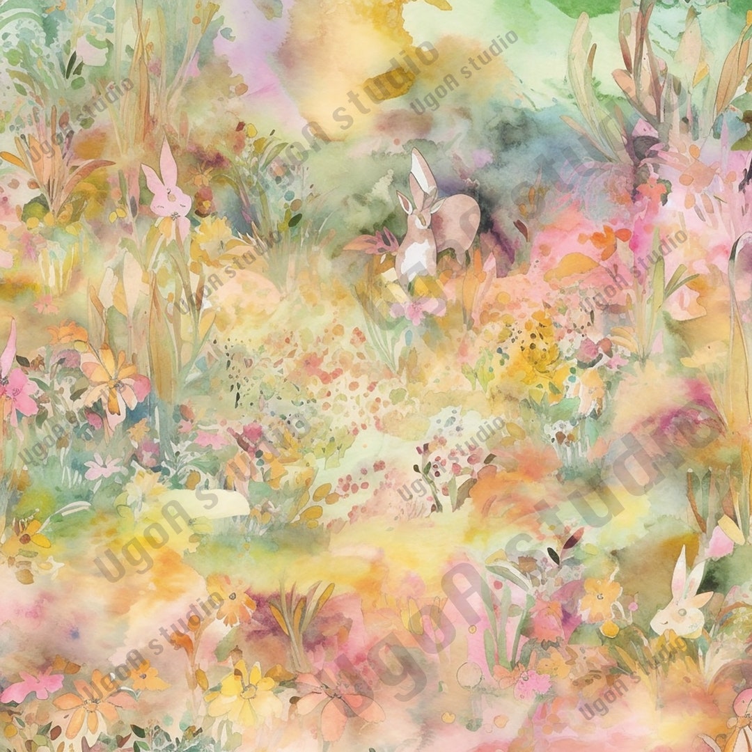 Easter Watercolor Digital Pattern Seamless, High-quality Design - Etsy