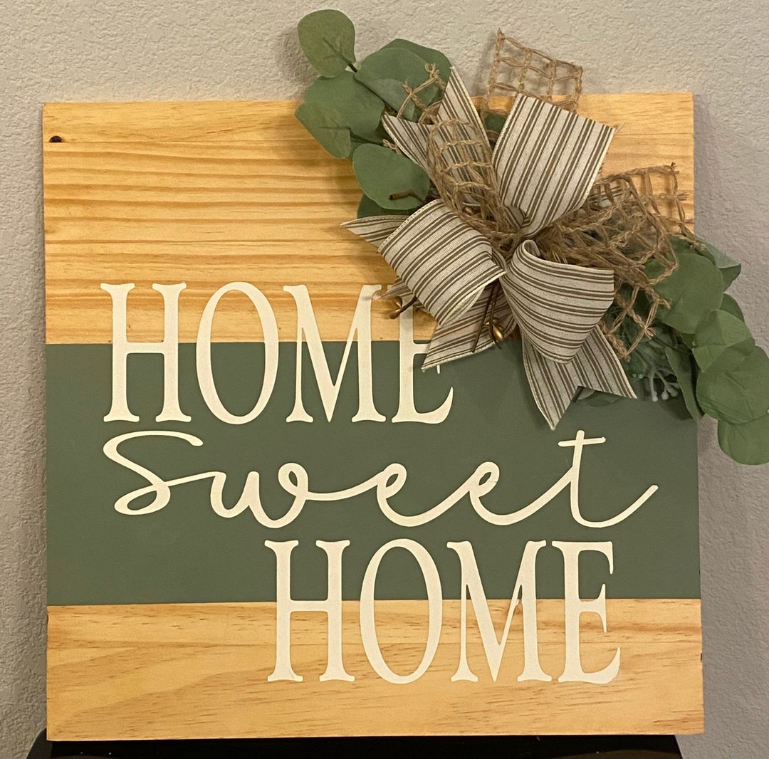 Wood Round Welcome Sign, Front Door Décor, Welcome, Hanger, Door Wreath ...
