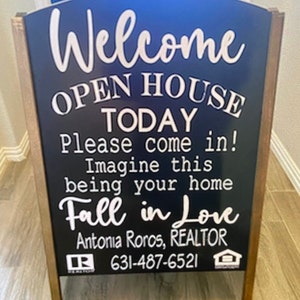Personalized Real Estate Agent Sign, Custom Real Estate Open House Sign ...