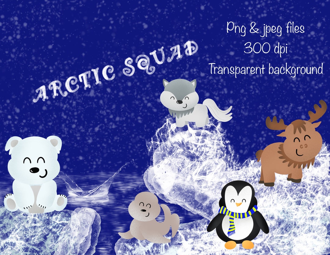 Arctic Squad Clipart, Arctic Animals Clipart, Arctic Friends Clipart ...