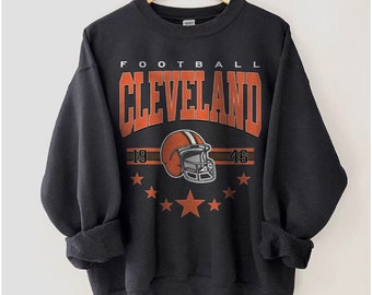 Vintage Cleveland Browns Sweatshirt, Vintage Style Cleveland Football ...