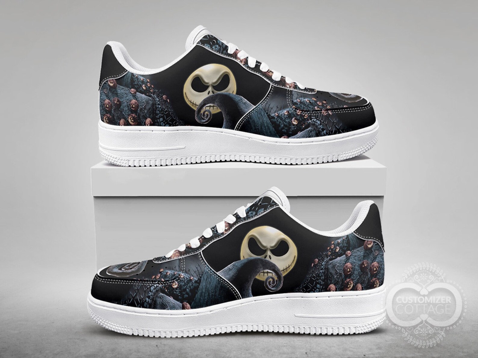 The Nightmare of Jack and Sally, Custom Made Streetwear Low Top Shoes ...