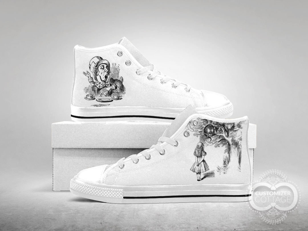Adventures in Wonderland, Custom Made Shoes - Etsy