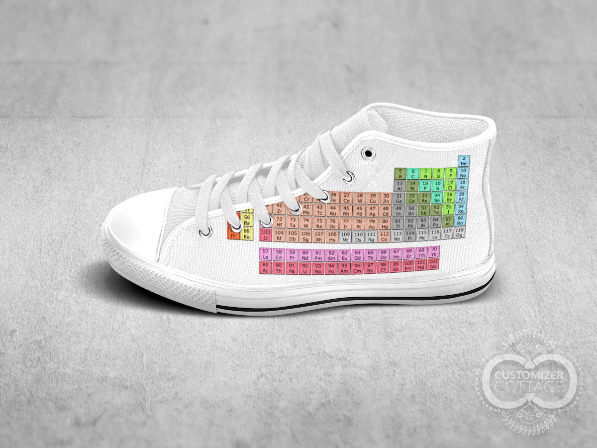 Periodic Table of Elements, Custom Made Shoes - Etsy
