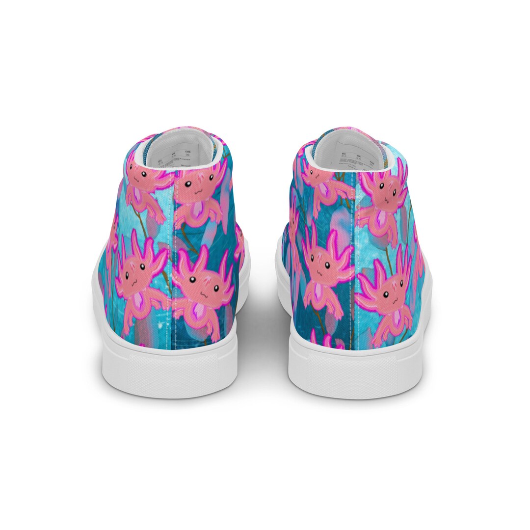 Axolotl Women’s High Top Canvas Shoes, Axolotl, Cute High Tops,mens ...