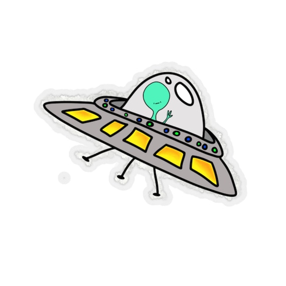 UFO Sticker Ufo Kids Stickers Locker Stickers Bumper - Etsy
