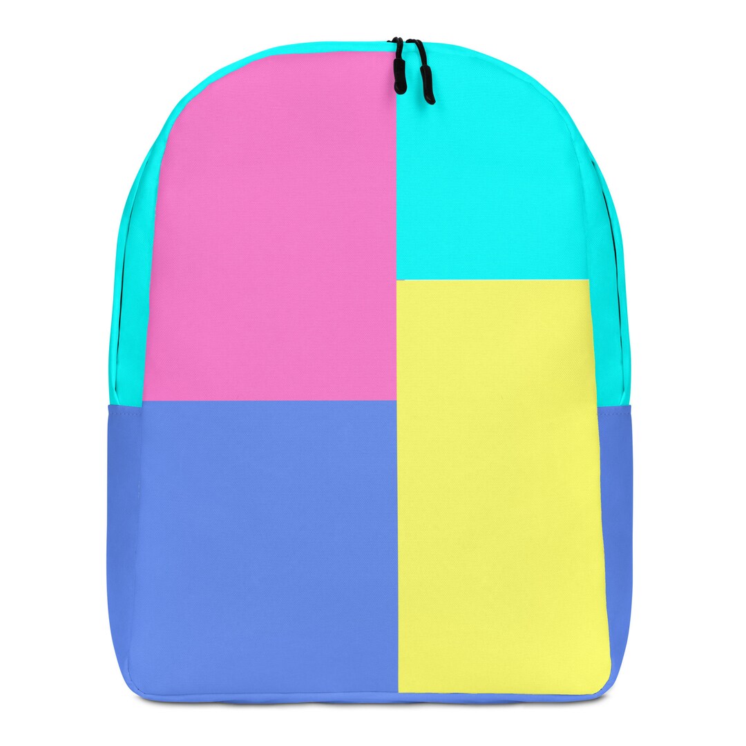 Pastel Color Block Minimalist Backpack - Etsy