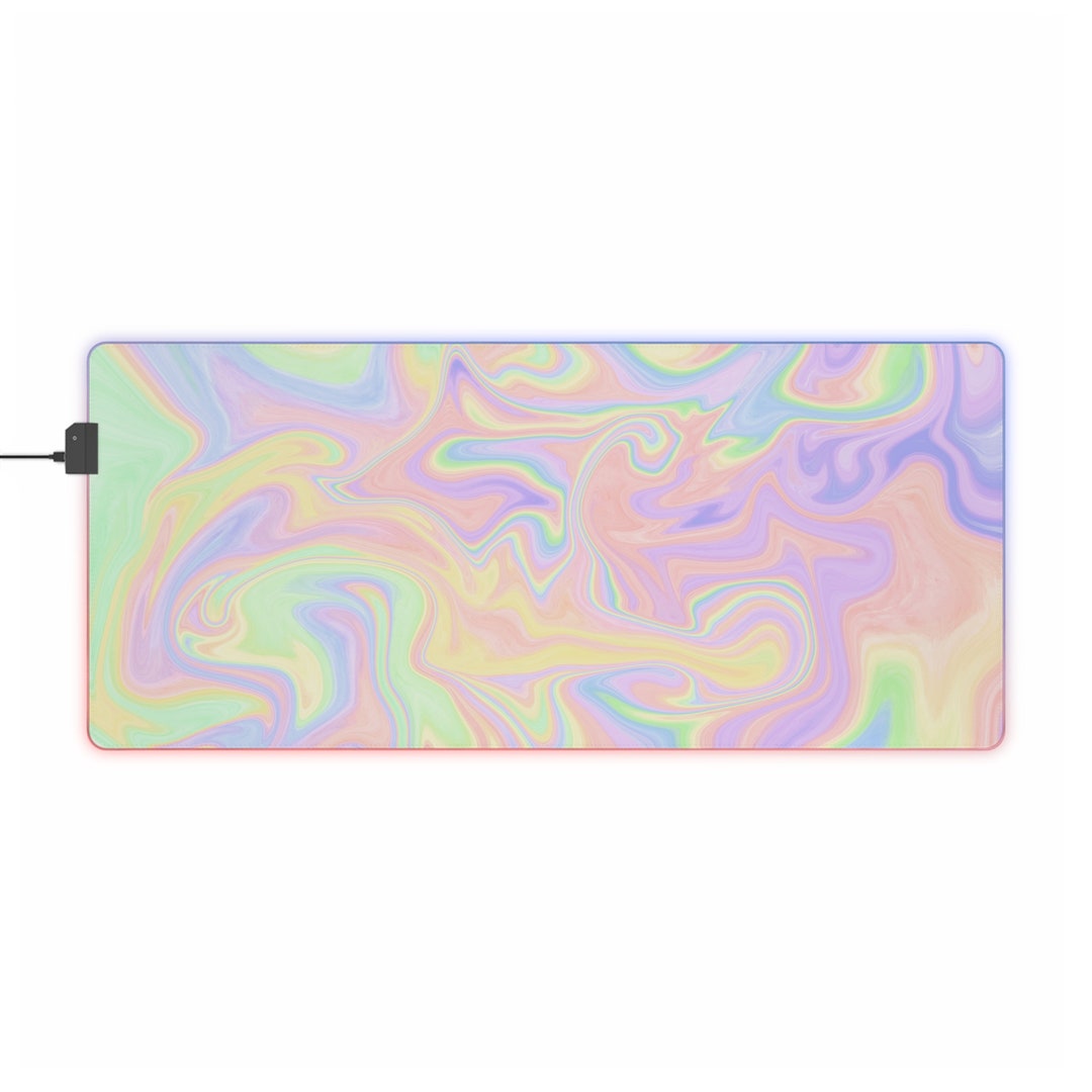 Pastel Swirl LED Gaming Mouse Pad - Etsy
