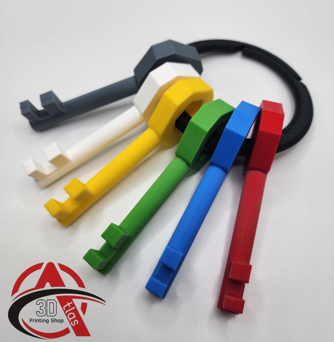 Hello Neighbor Keys With Keyring 3d Printed Pretend Play - Etsy