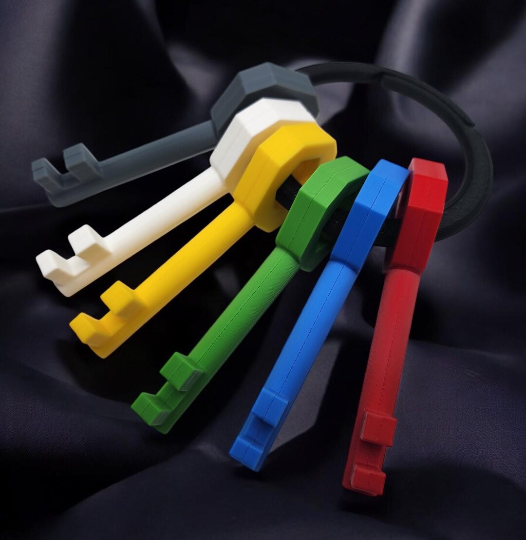 Hello Neighbor Keys With Keyring 3d Printed Pretend Play - Etsy