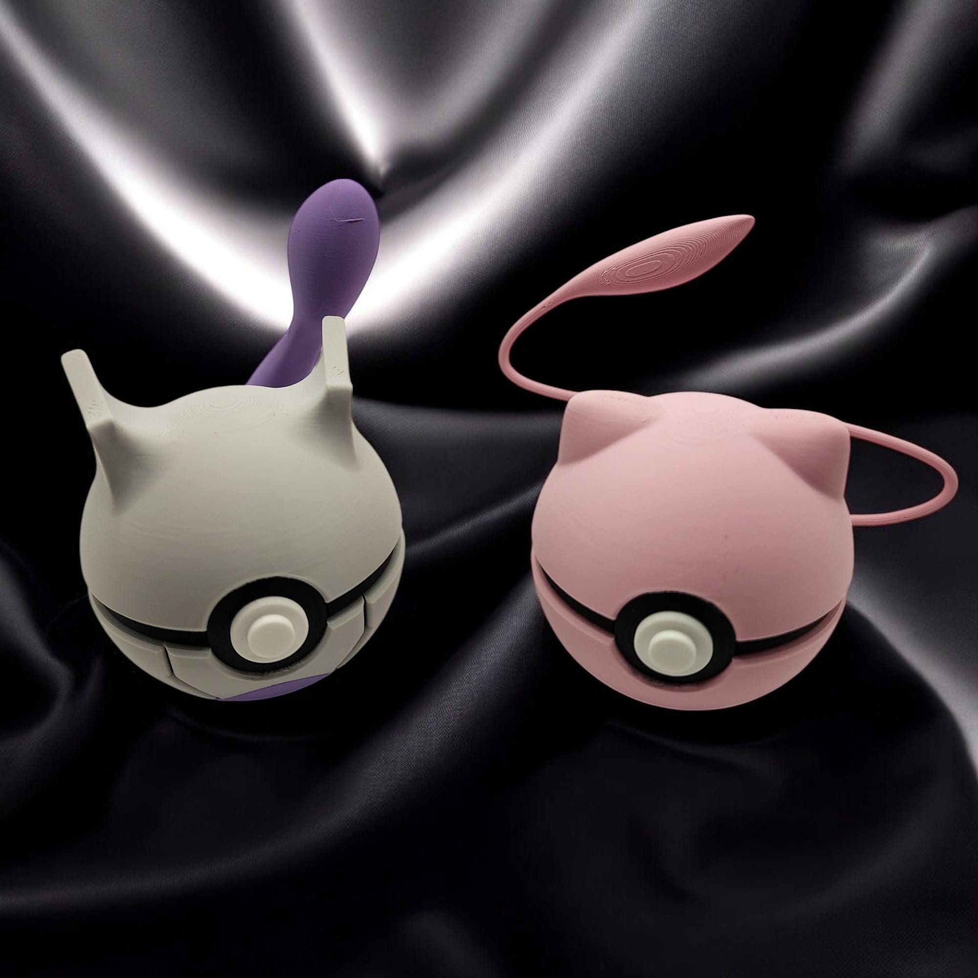 Pokémon-poké Ball-pokémon Character Mew and Mewtwo-3d Printed ...