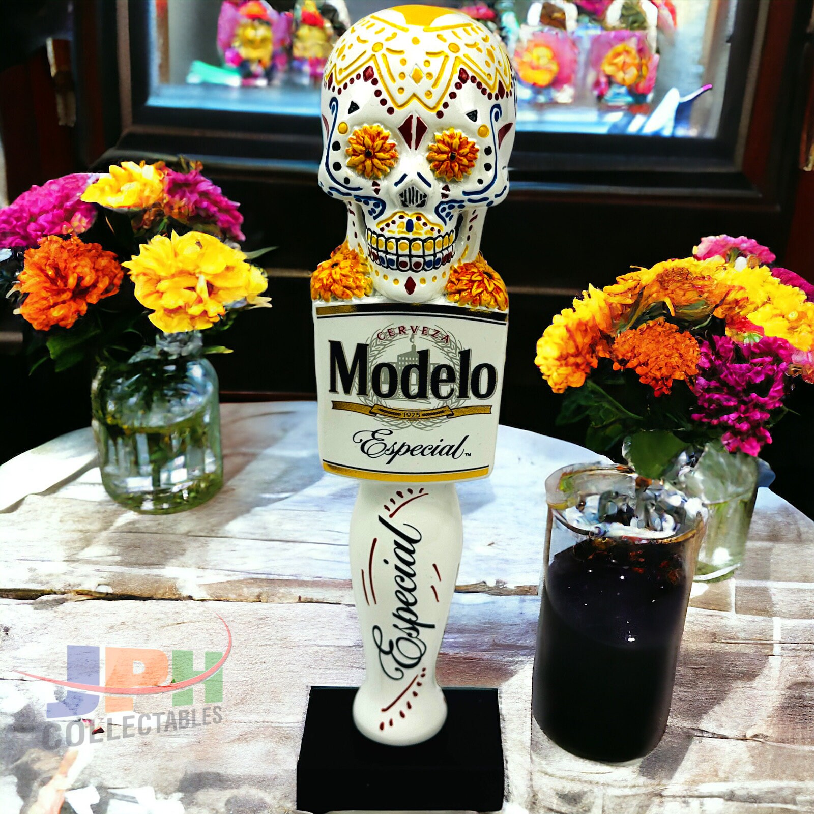 Modelo Especial Sugar Skull Beer Tap Handle New 10tall Day of the Dead ...