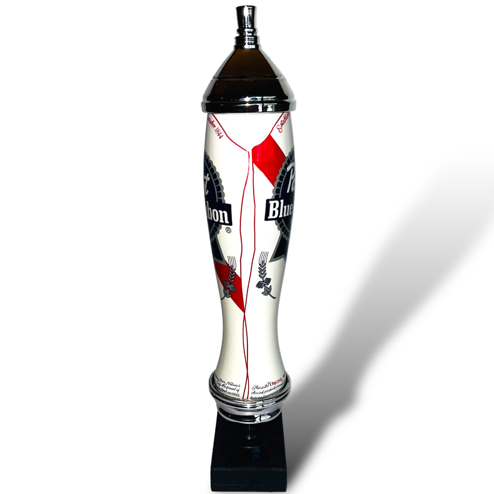Pabst Blue Ribbon PBR Pub Style Beer Tap Handle Topper Home Bar Man ...