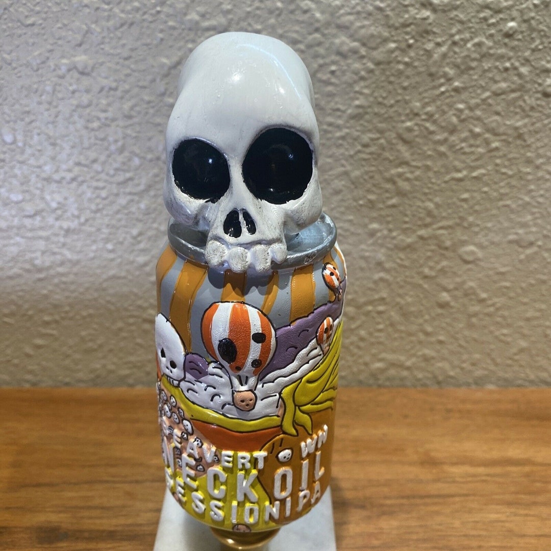 BEAVERTOWN Beer Tap Handle - Neck Oil Session IPA 3D Skull | Solid ...