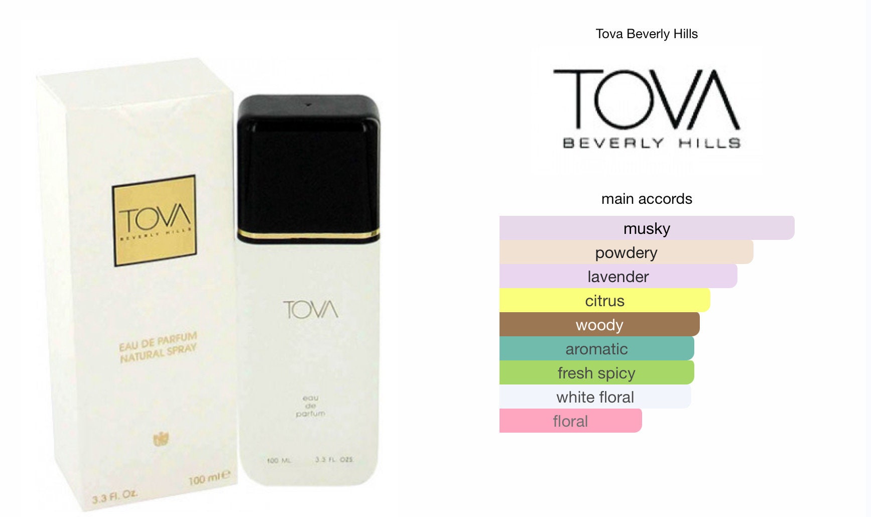 TOVA Beverly Hills EDP. This Classic Scent Comes in a 3.4fl. Oz ...
