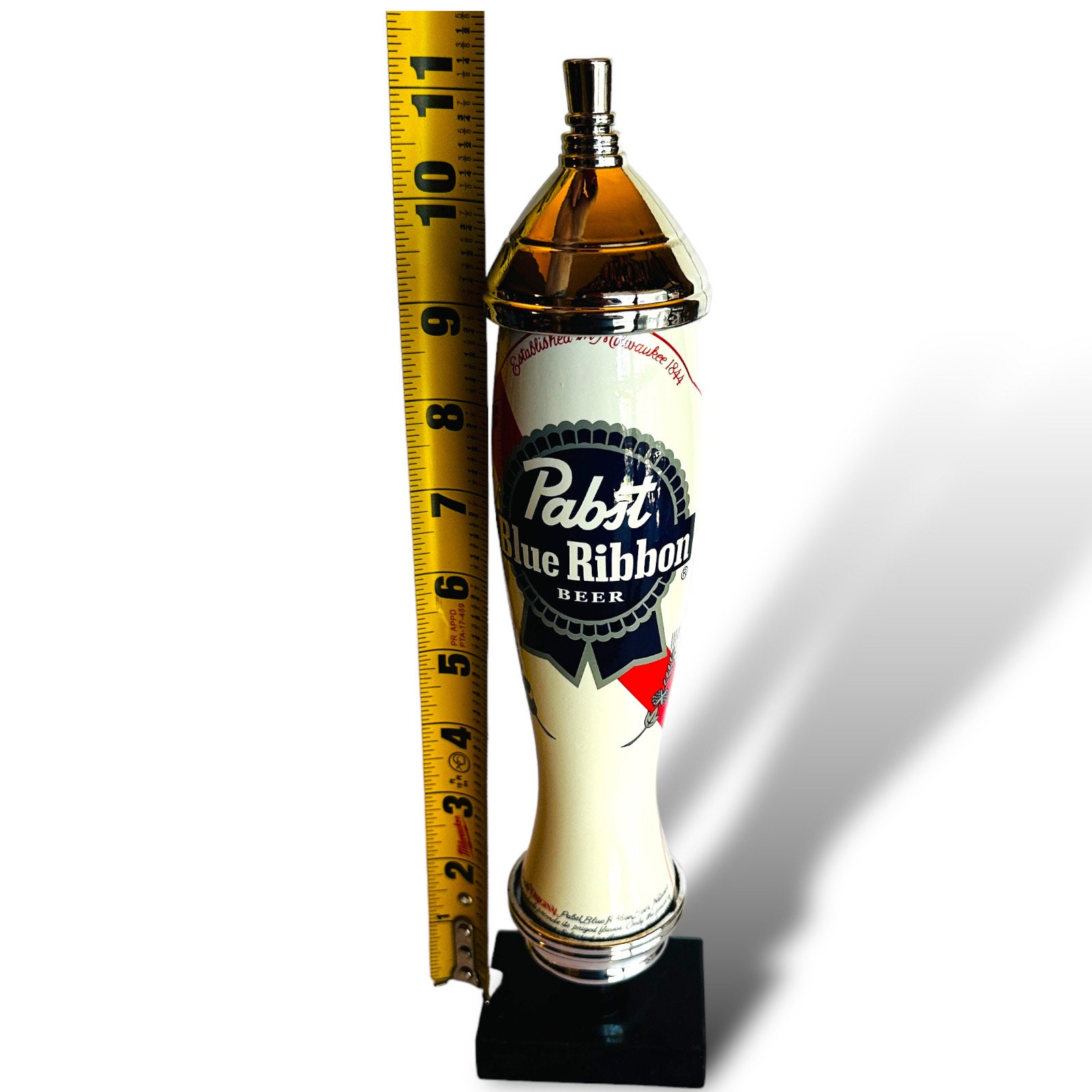 Pabst Blue Ribbon PBR Pub Style Beer Tap Handle Topper Home Bar Man ...