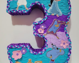 Aladdin Pinata Jasmine Pinata Aladdin and Jasmine Birthday - Etsy