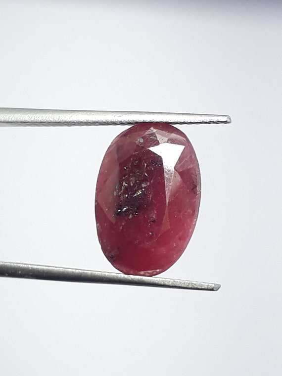 Rare Beautiful Oval Faceted Rubymaking for Jeweleryruby - Etsy