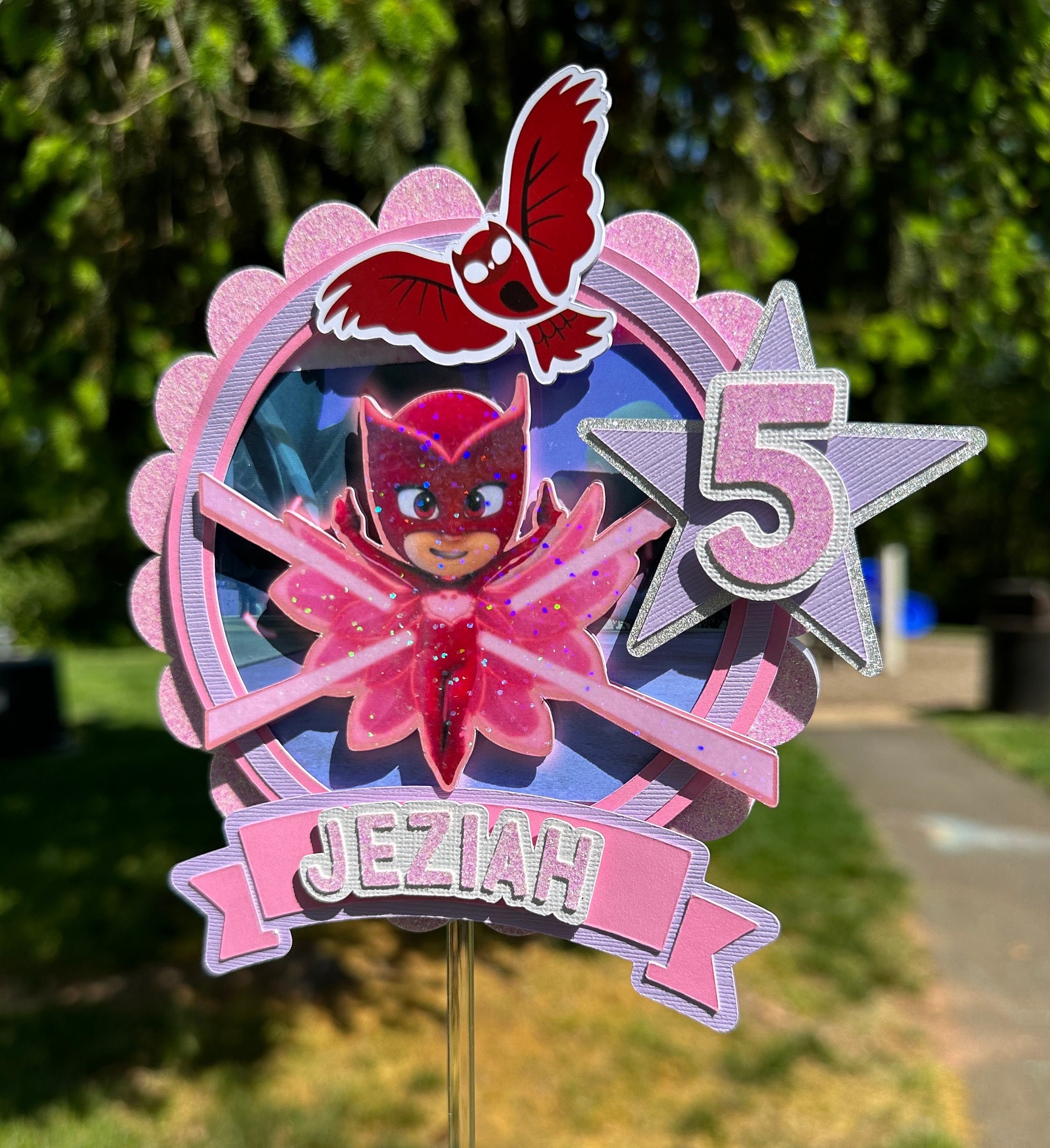 Personalized PJ Masks Owlette Inspired Cake Topper - Etsy
