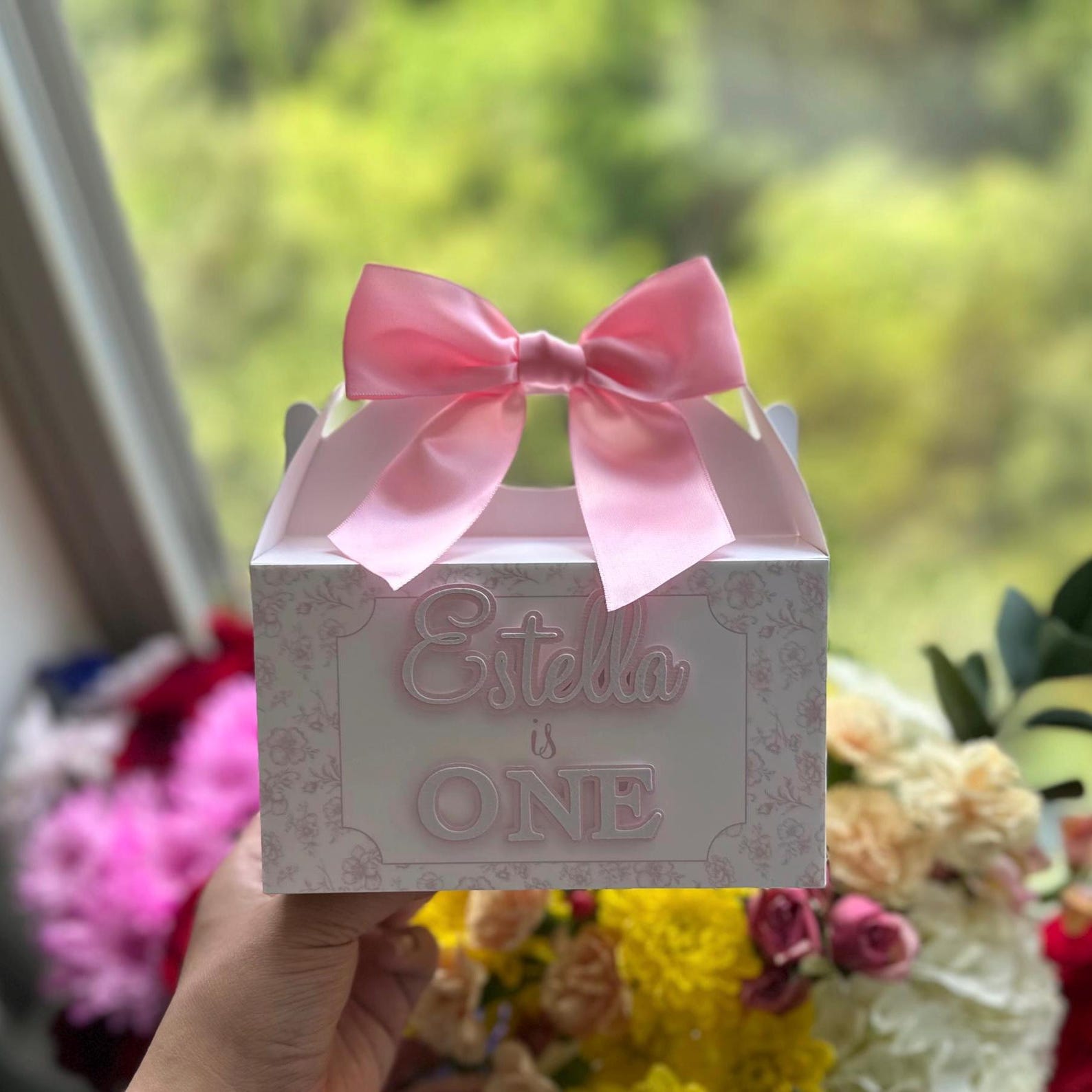 Pink Flower Bow Boxes - Coquette Bow Boxes - Goodie Boxes - Etsy
