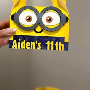 Minion Inspired Personalized Gable Boxes - Goodie Boxes - Etsy